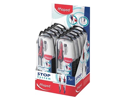 Maped 196100 Compasso Stop System Compasso con leva brevettata per il ...