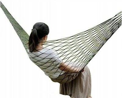 Amaca da giardino in corda di nylon, misura 200x80cm, colore verde ...