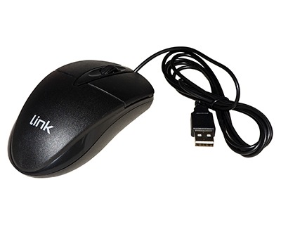 Link Mouse USB nero con sensore ottico e scroll 3 tasti, 1200dpi ...